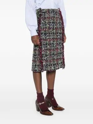 Etro Bouclé A-line Midi Skirt