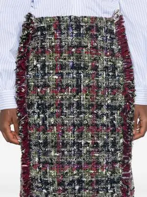 Etro Bouclé A-line Midi Skirt