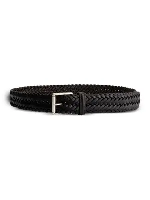 Anderson's Braided Leather Belt - Brown