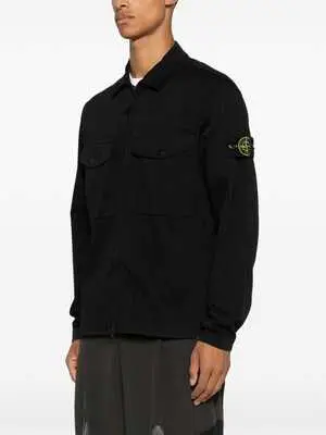 Stone Island Compass-badge Shirt Jacket - Black