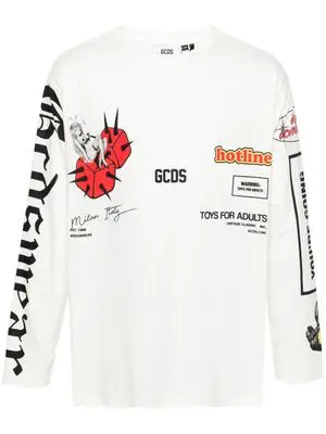 Gcds Logo-print T-shirt - White