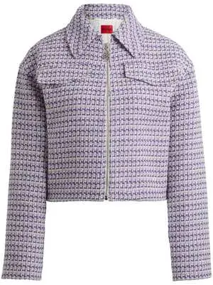 Hugo Tweed Cropped Jacket