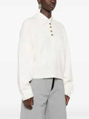 Loulou De Saison Loulou Studio Homere Polo Sweater - White
