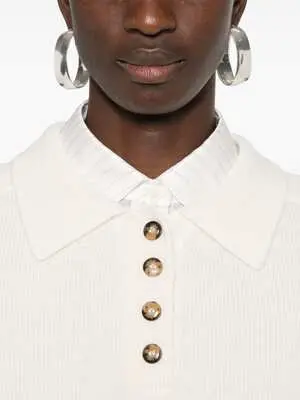 Loulou De Saison Loulou Studio Homere Polo Sweater - White