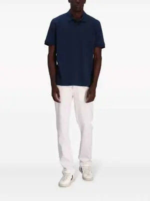 BOSS Logo-embroidered Cotton Polo Shirt - Blue