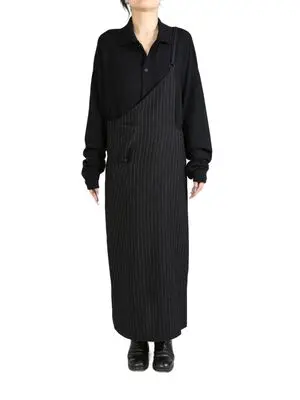 Y’s Pinstripe Asymmetric Dress