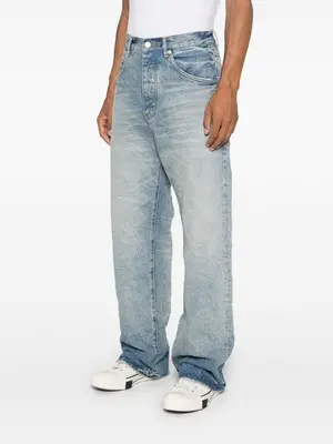 PURPLE BRAND Logo-patch Wide Leg Jeans