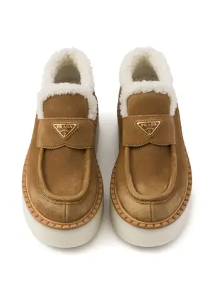 Prada Suede Loafers - Brown