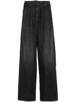 GOLDEN GOOSE Marghera Wide Leg Jeans - Black