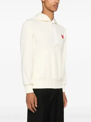Play Comme Des Garcon Comme Des Garçons Heart-patch Hoodie - Yellow