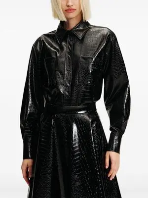 Karl Lagerfeld Faux-leather Shirt
