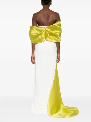 GABY CHARBACHY Colour-block Side-slit Gown