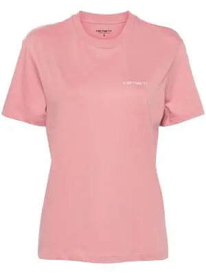 Carhartt Work In Progress Script Embroidery T-shirt - Pink