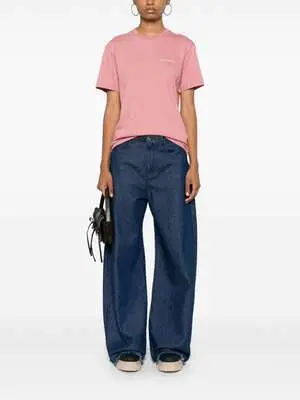Carhartt Work In Progress Script Embroidery T-shirt - Pink