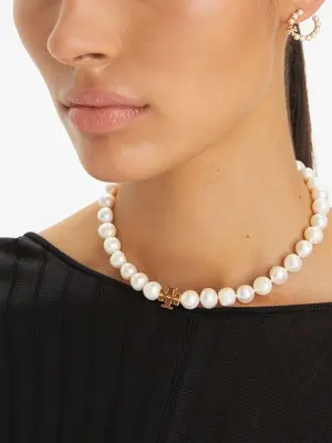 Tory Burch Kira Pearl Necklace - Neutrals