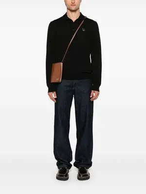 Maison Kitsuné Fox-motif Polo Shirt - Black