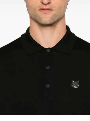 Maison Kitsuné Fox-motif Polo Shirt - Black