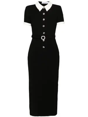 SELF-PORTRAIT Crepe Midi Dress