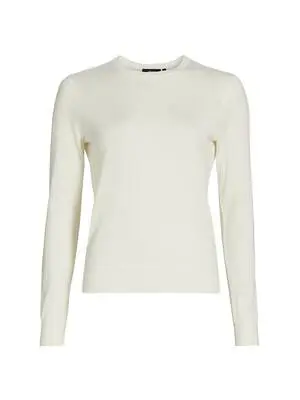 Theory Wool Crewneck Sweater New Ivory