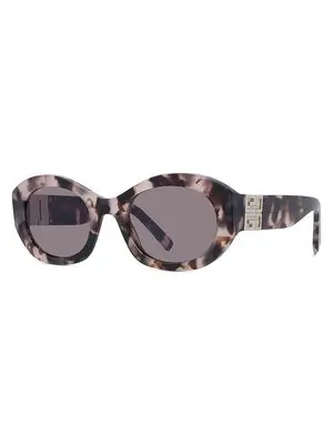 Givenchy 4g 52mm Oval Sunglasses Colored Havana