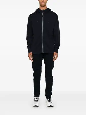 C.P. COMPANY Goggles-detail Zip-up Hoodie - Blue