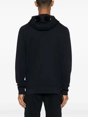 C.P. COMPANY Goggles-detail Zip-up Hoodie - Blue