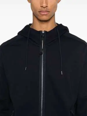 C.P. COMPANY Goggles-detail Zip-up Hoodie - Blue