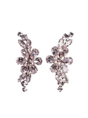 Simone Rocha Floral Crystal Earrings - Pink