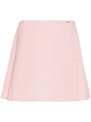 Marni Embroidered-logo Mini Skirt