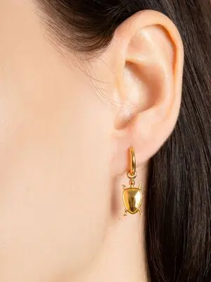 NATIA X LAKO Tiny Turtle Hoop Earrings