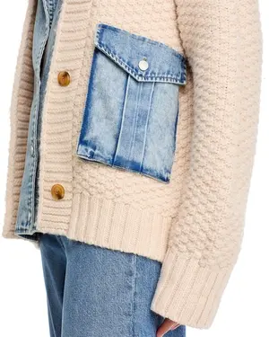 Blanknyc Mixed Media Cardigan