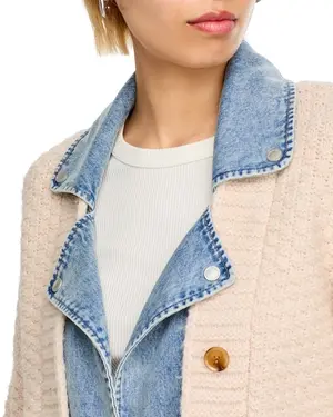 Blanknyc Mixed Media Cardigan