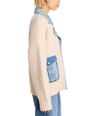 Blanknyc Mixed Media Cardigan