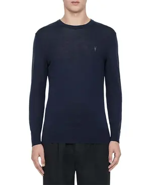 ALLSAINTS Mode Regular Fit Merino Wool Sweater - Navy Blue