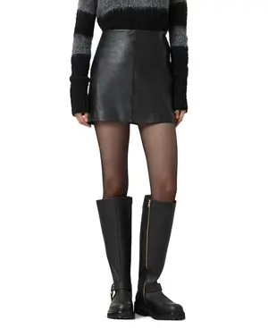 ALLSAINTS Renai Leather Skirt - Black