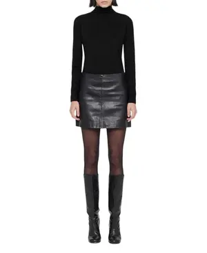 ALLSAINTS Renai Leather Skirt - Black