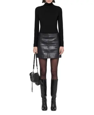 ALLSAINTS Renai Leather Skirt - Black