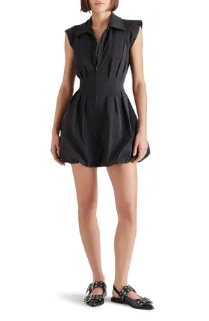Steve Madden Dyanne Bubble Hem Minidress - Black