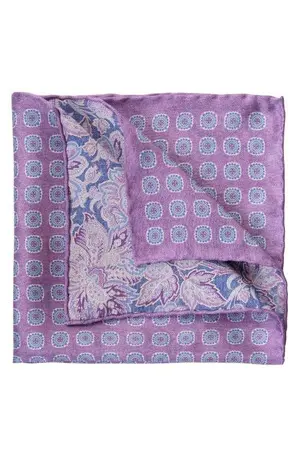 ELIZABETTA Assisidouble Sided Silk Pocket Square For