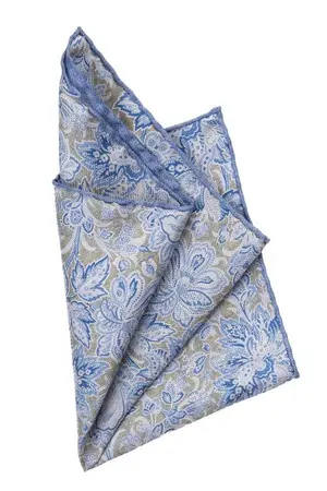 ELIZABETTA Assisidouble Sided Silk Pocket Square For