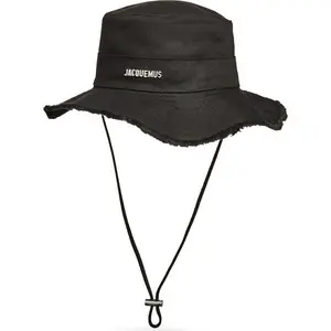 Jacquemus Le Bob Artichaut Frayed Bucket Hat - Black 990