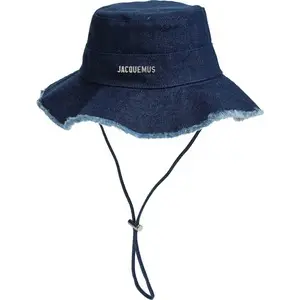 Jacquemus Jacquemus Le Bob Artichaut Frayed Bucket Hat Navy/navy Stripe 38f