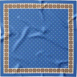 ELIZABETTA Bergamohand Rolled Silk Neckerchief For Men
