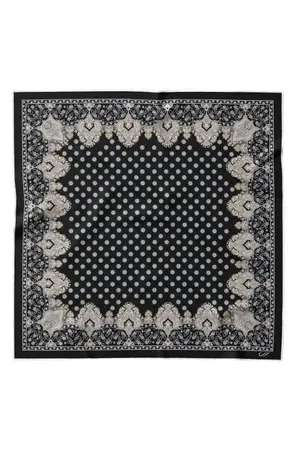 ELIZABETTA Filippohand Rolled Silk Neckerchief For - Black