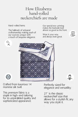 ELIZABETTA Filippohand Rolled Silk Neckerchief For