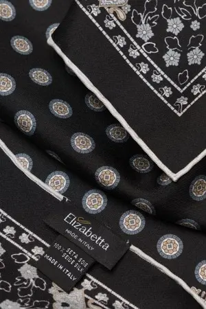 ELIZABETTA Filippohand Rolled Silk Neckerchief For
