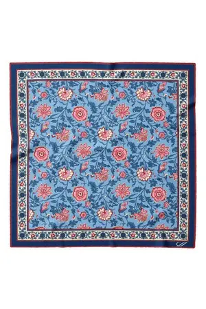 ELIZABETTA Carrarahand Rolled Silk Neckerchief For - Blue And Pink