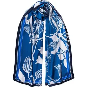 ELIZABETTA Carasilk Scarf/shawl For - Blue