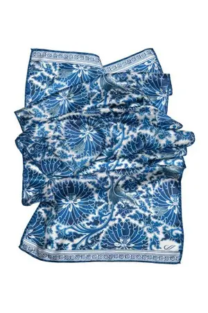 ELIZABETTA Rosalbalong Satin Silk Scarf For