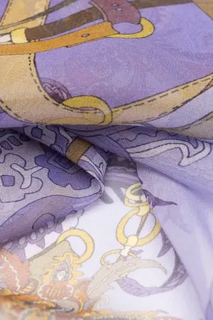 ELIZABETTA Alessandralong Sheer Silk Scarf For - Purple